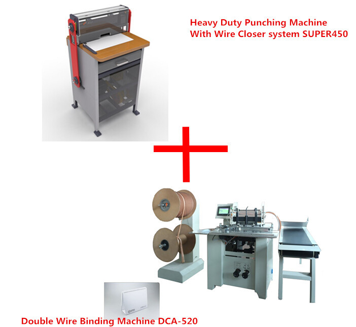 Electric heavy duty punch machine and double wire binding machine(SUPER450&DCA-520) | more | SUPU