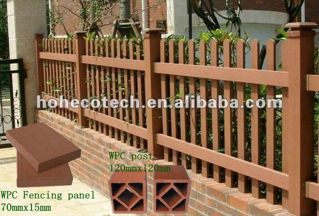 Wood plastic composite outdoor wall fence wpc fence/fencing outdoor ...