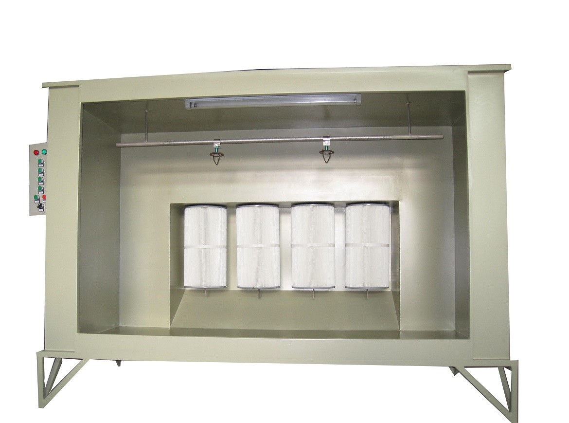 Open face powder coating spray paint booth | Manual Powder Coating ...