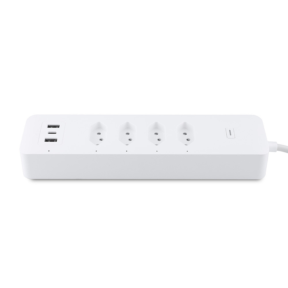 Brazilian Standard 10A Smart WiFi Power Strip 4 AC Outlet 2 USB-A 1 USB ...
