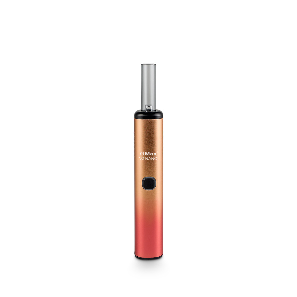 XMAX V3 NANO Elegant Pen Size Hybrid Dry Herb Vaporizer in Red-Yellow ...