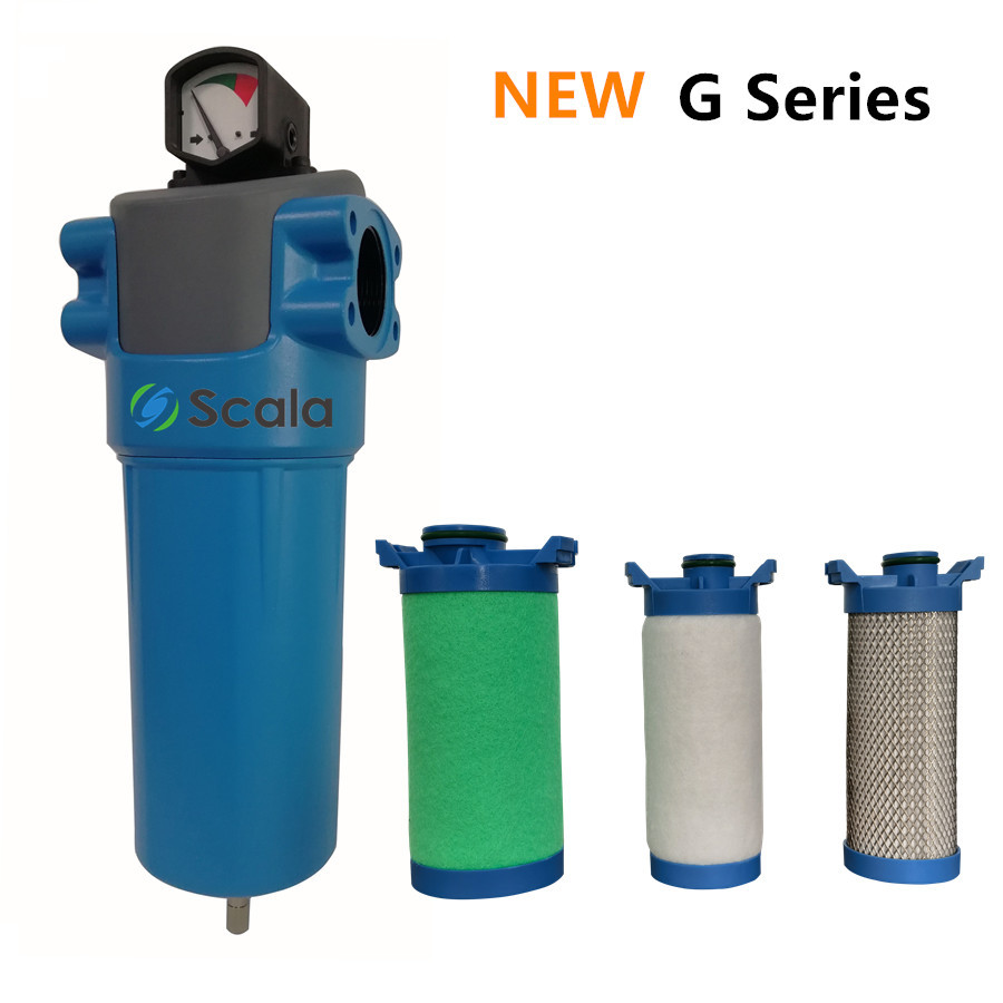 G Series high efficiency thread compressed air filter for air ...