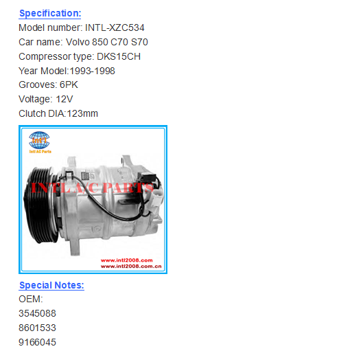 3545088 8601533 9166045 9171344 9171345 9171397 9171446 9849647 DKS15CH ...