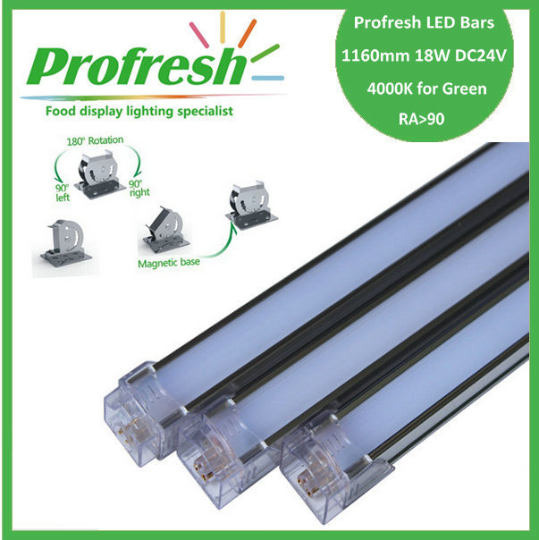 1160mm 18W DC24V RA>90 profresh food display lightings for Green ...