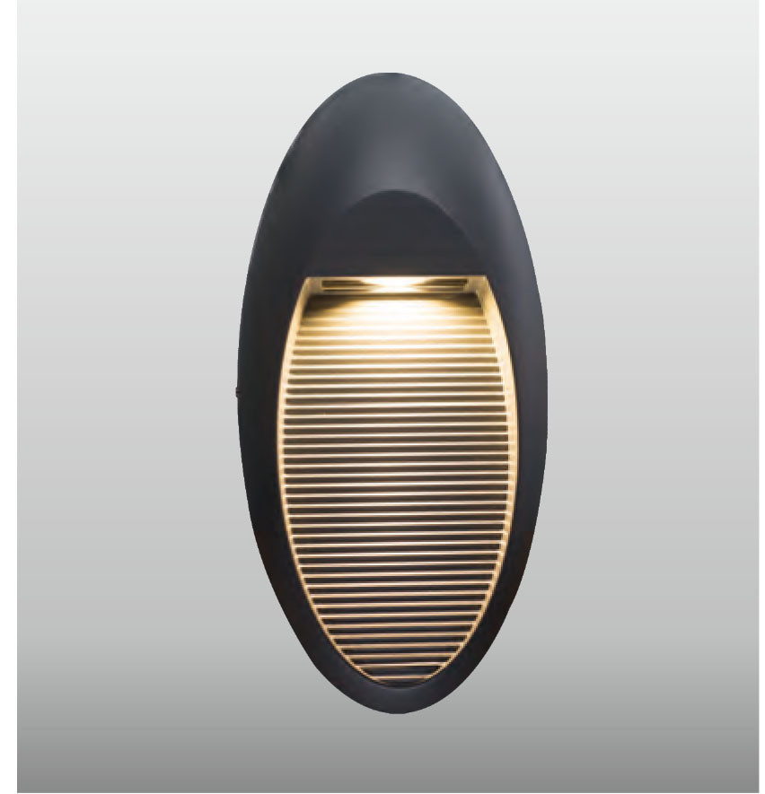 Wall lamp WD-Q111 | Aluminum elliptical lamp | stainless steel cover ...