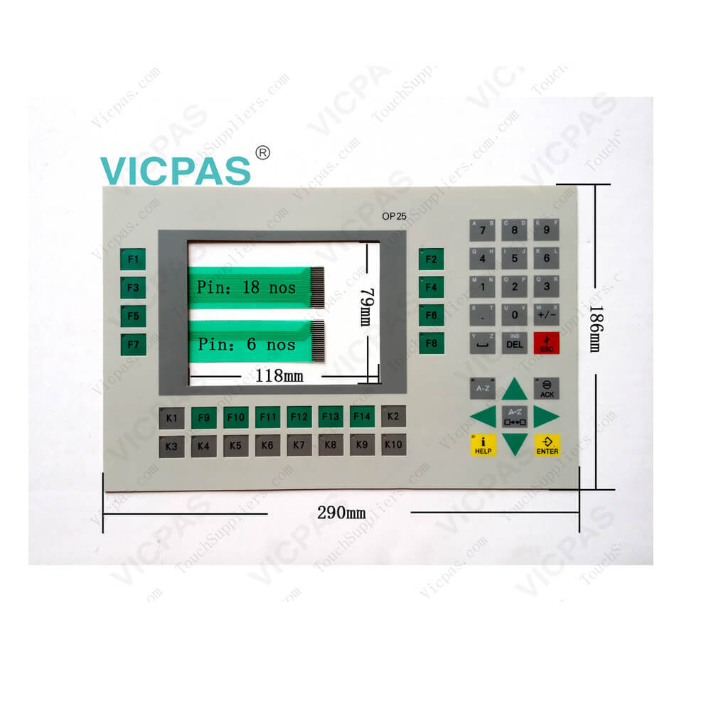 6AV3525-7EA01-0AX0 Siemens OP25 Membrane Switch Display | Oparator ...