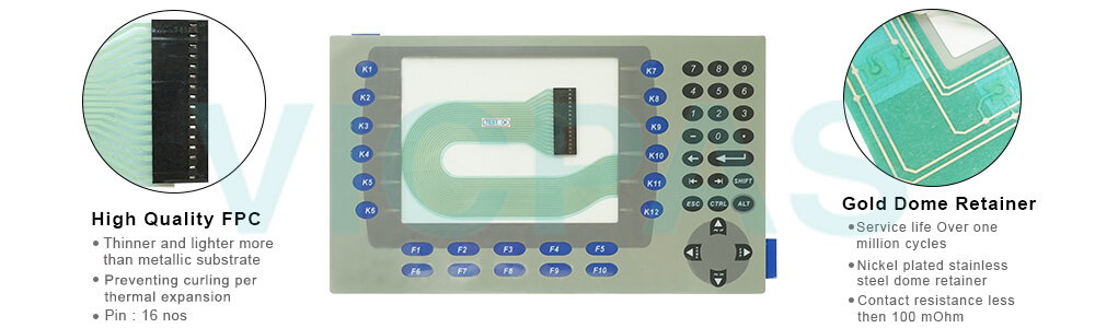 Membrane keyboard for 2711P-K7C4D8 membrane keypad switch replacement ...