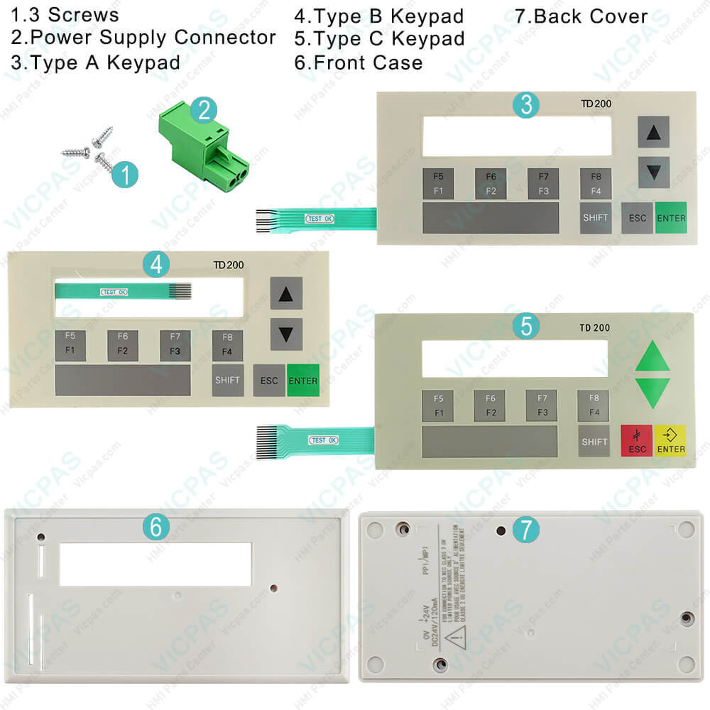 6AG1272-0AA30-2YA0 Siemens TD200C Membrane Keyboard Shell | SIMATIC TD ...