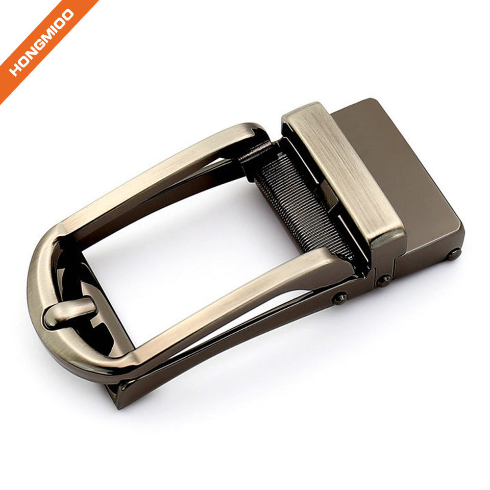 Custom Brass Brush Spring Adjustable Ratchet Belt Buckle | Professional ...