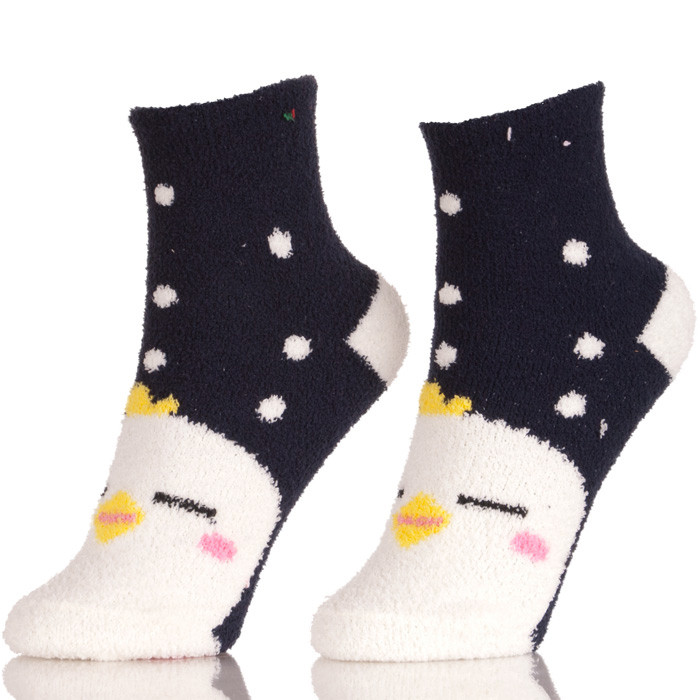 Children Winter Soft Thick Warm Two-Tone Color Wool Socks For Kids ...