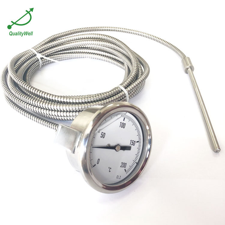 60mm back connection remote reading thermometer with U-clamp ...