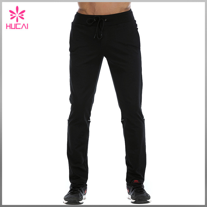 OEM Plain Track Pants Black Polyester Joggers Mens Wholesale | Custom ...