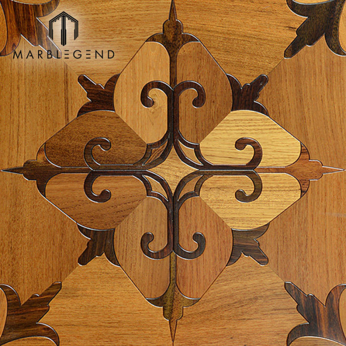 Rhombus Design Marquetry Wood Inlay Solid Wood Parquet Flooring Tiles ...