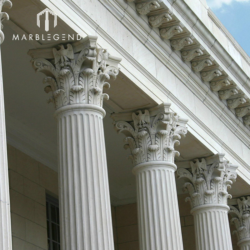 Luxury Villa architecture Decoration Natural Marble Stone Round Roman ...