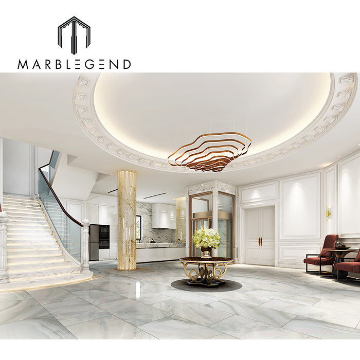 modern luxury apartment interior design white marble flooring decor ...