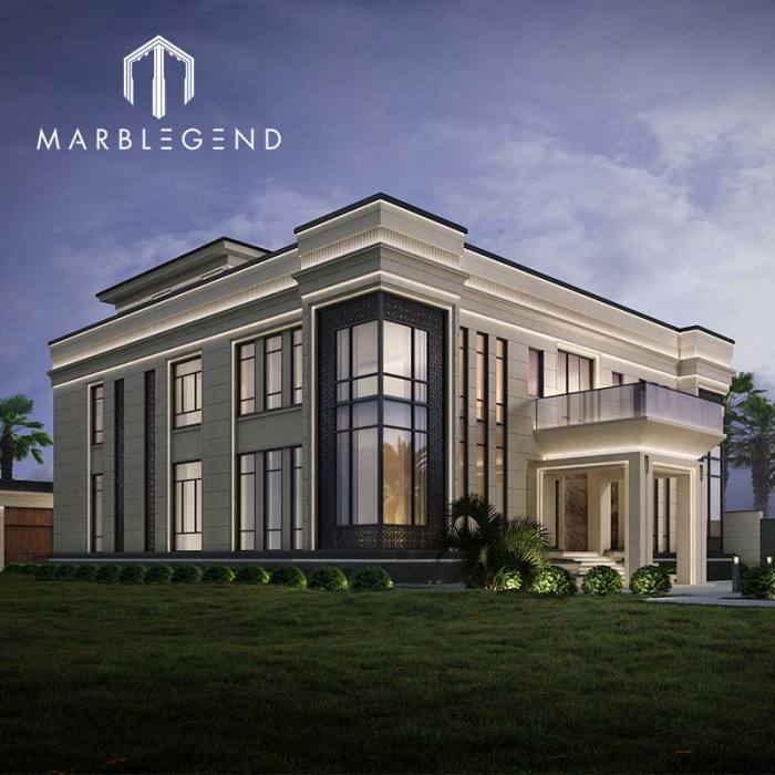 Customized Architecture Design Service: Limestone Exterior Wall ...