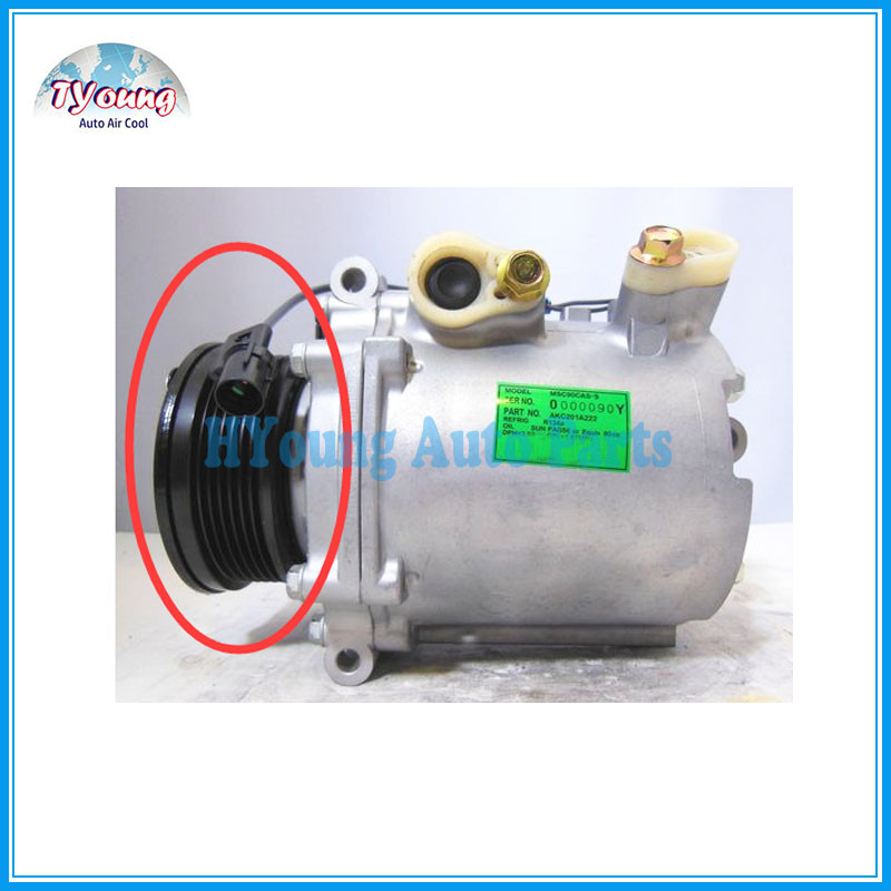 NEW CLUTCH MSC90CAS 6PK 102mm car ac compressor clutch for Mitsubishi ...