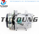 24V SD7H13 Car ac compressor for Kobelco Komatsu Caterpillar SD7360 ...