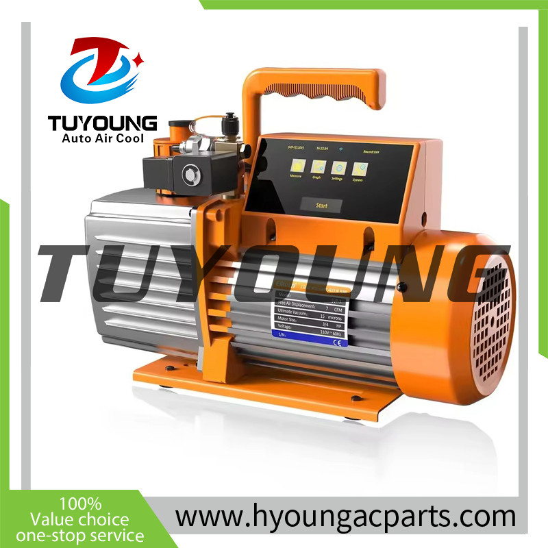 Vacuum Pump V7/9/12 CFM 2 Stage Intelligent Rotary Vane Vacuum Pump HVAC Touch Screen | Auto A/C ...