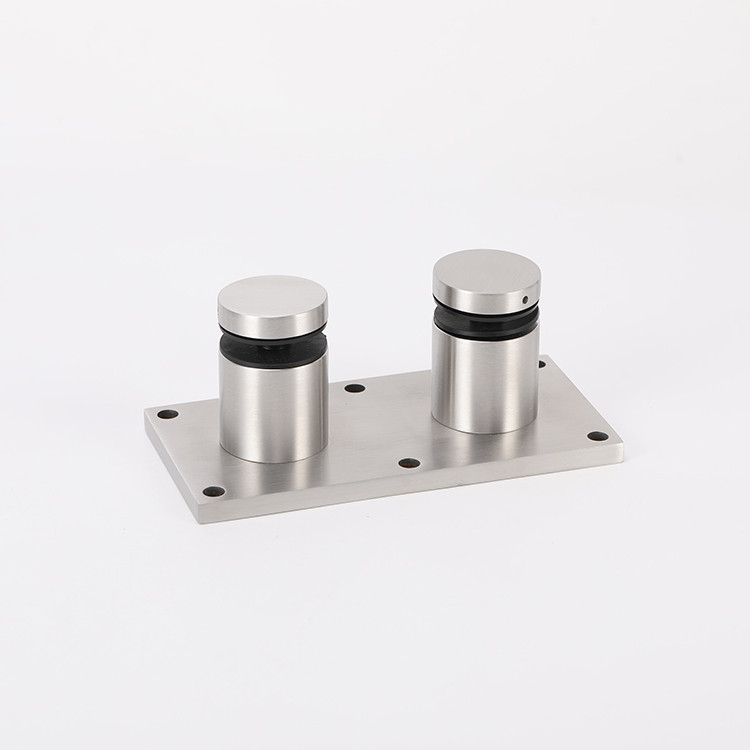 stainless steel twins double glass standoffs plate for side mount or ...