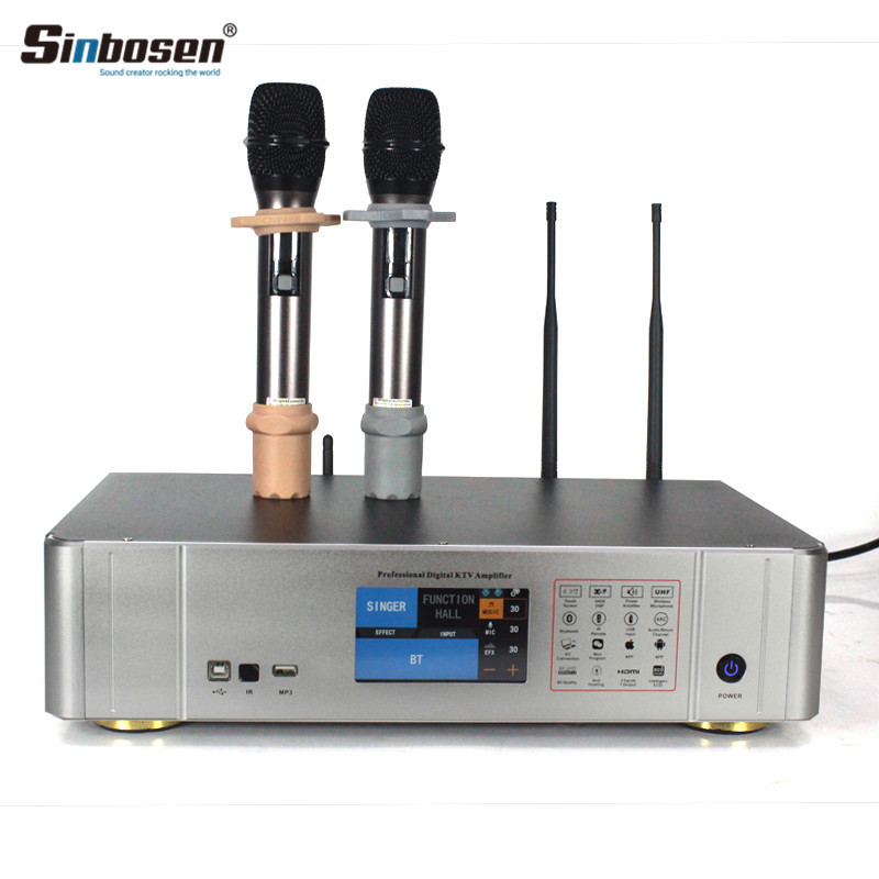 Sinbosen S450 KTV audio 450w 2ch power amplifier UHF Microphone HDMI 2.0 USB MP3 Bluetooth | 1U ...