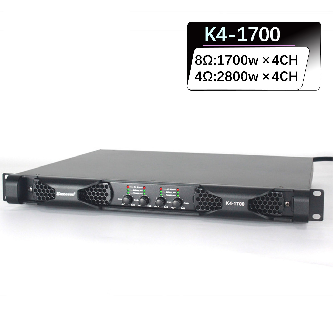 Sinbosen professional digital amplifier K4-1700 4 channel 4Ω 2800W 1u amplifier professional ...