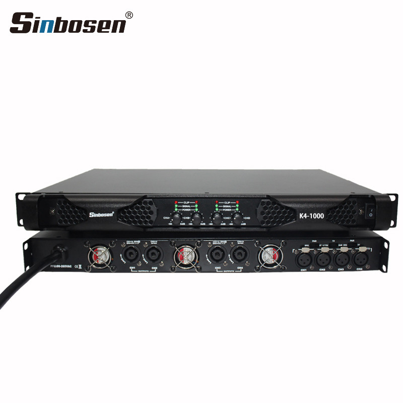 Sinbosen k4-1000 1000 watt 4 channel professional 1u class d digital 4 ohms stable power ...
