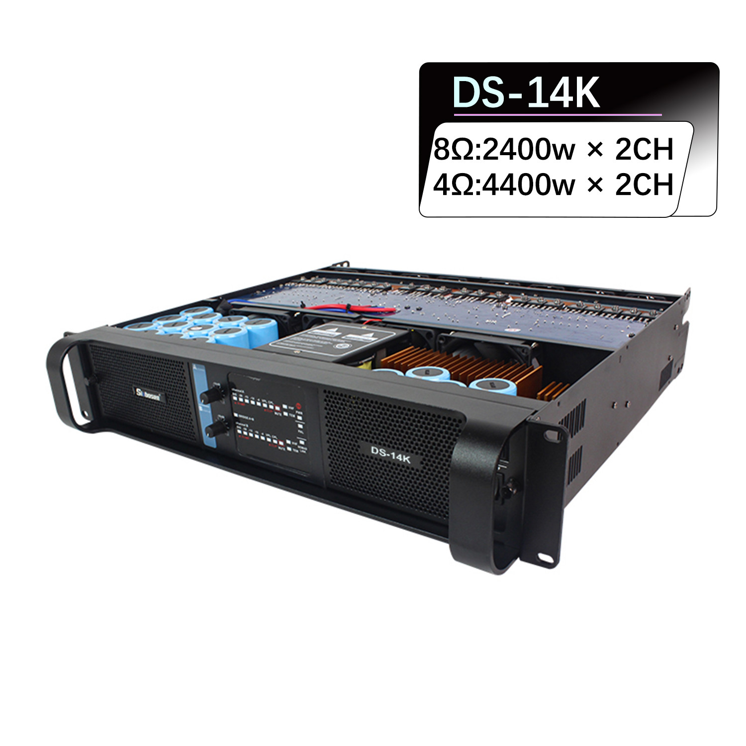 Sinbosen high power 4400w 2 channel DS-14K amplifier for dual 18-inch bass speaker | Amplifier ...