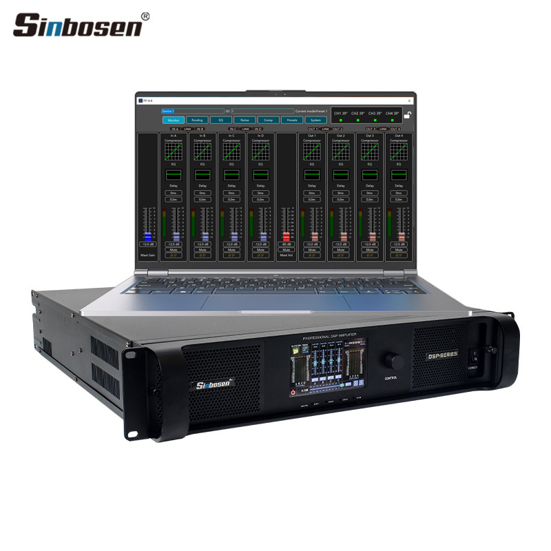 DSP-20Q 4.3" Touch screen DSP Power Amplifier 4 channels with fir filter | DSP Amp For Top ...