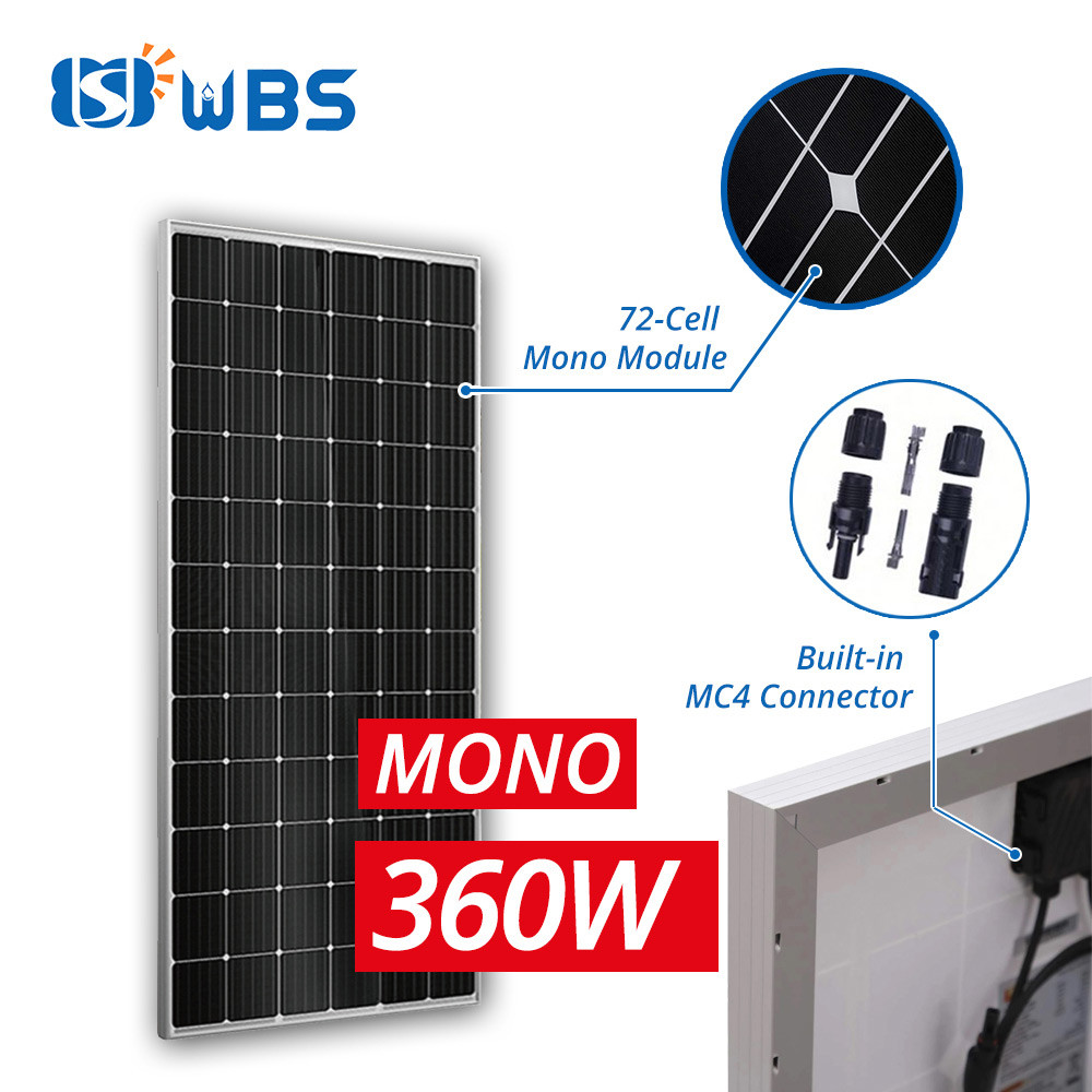[PLM-Series] WBS 360W Mono Crystalline Module 36V with MC4 Connector 72 ...