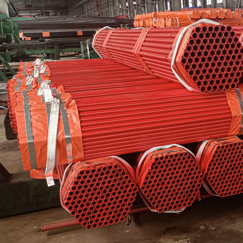 red painted Epoxy Sprinkler fire pipe with ul certificate | Grooved End ...