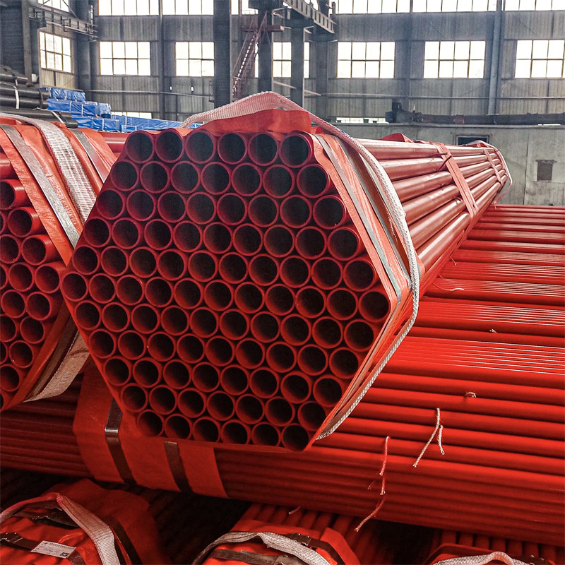 Steel Pipe Fire Pipe with Groove End and Red Painted | Grooved End ...