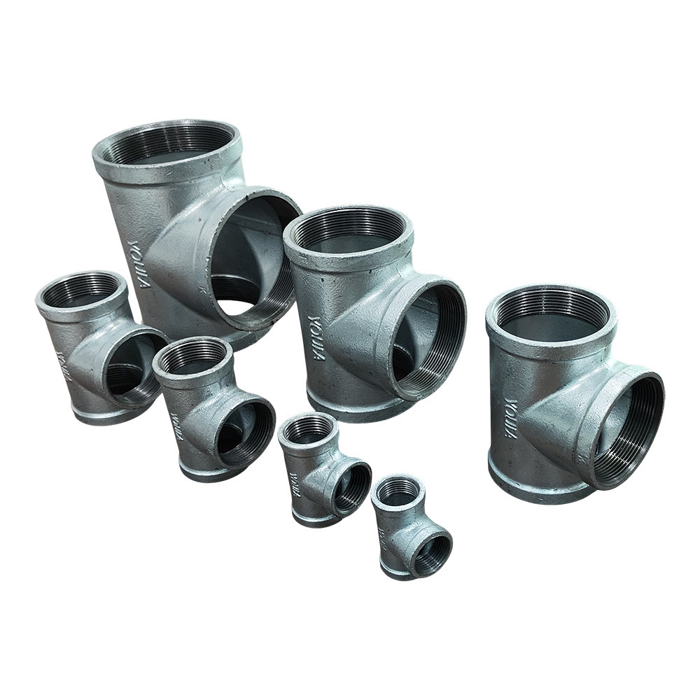 Galvanized Fittings Threaded Straight Tee | Malleable Iron Fittings ...