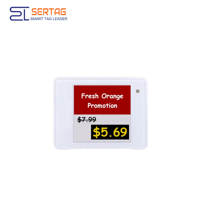 2.4G 1.54 inch 4-Colors Electronic Shelf Label Retail 30m Communication ...