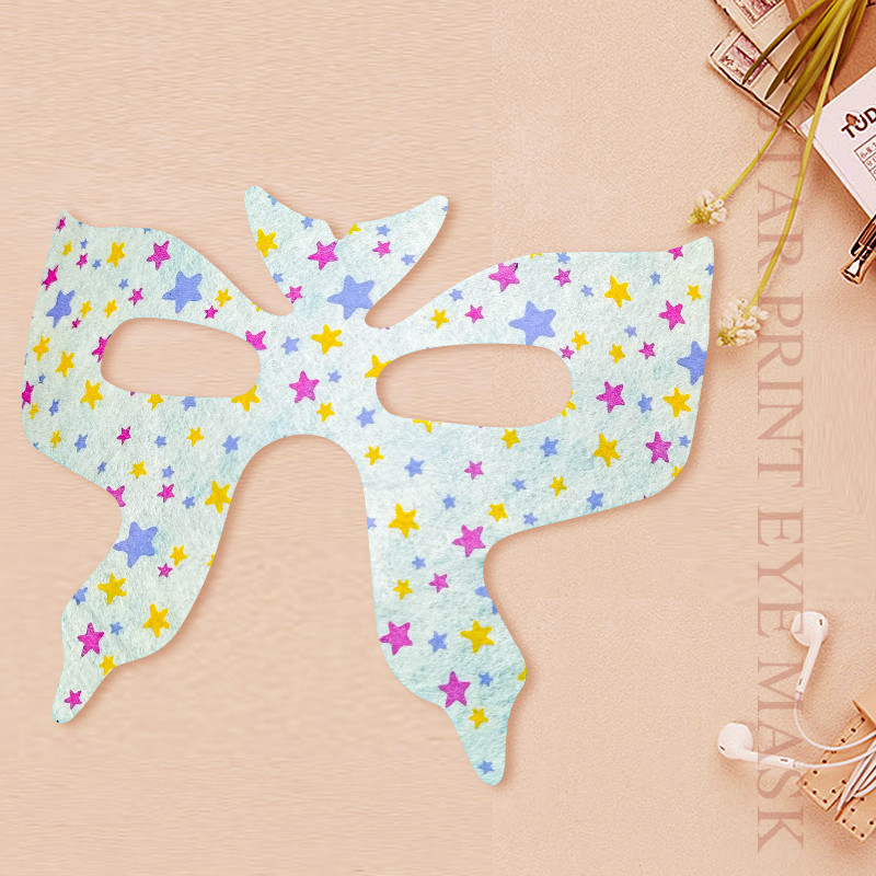 Tencel Disposable Eye Mask Paper Eyes Patches Fabric Star Printed Eyes ...