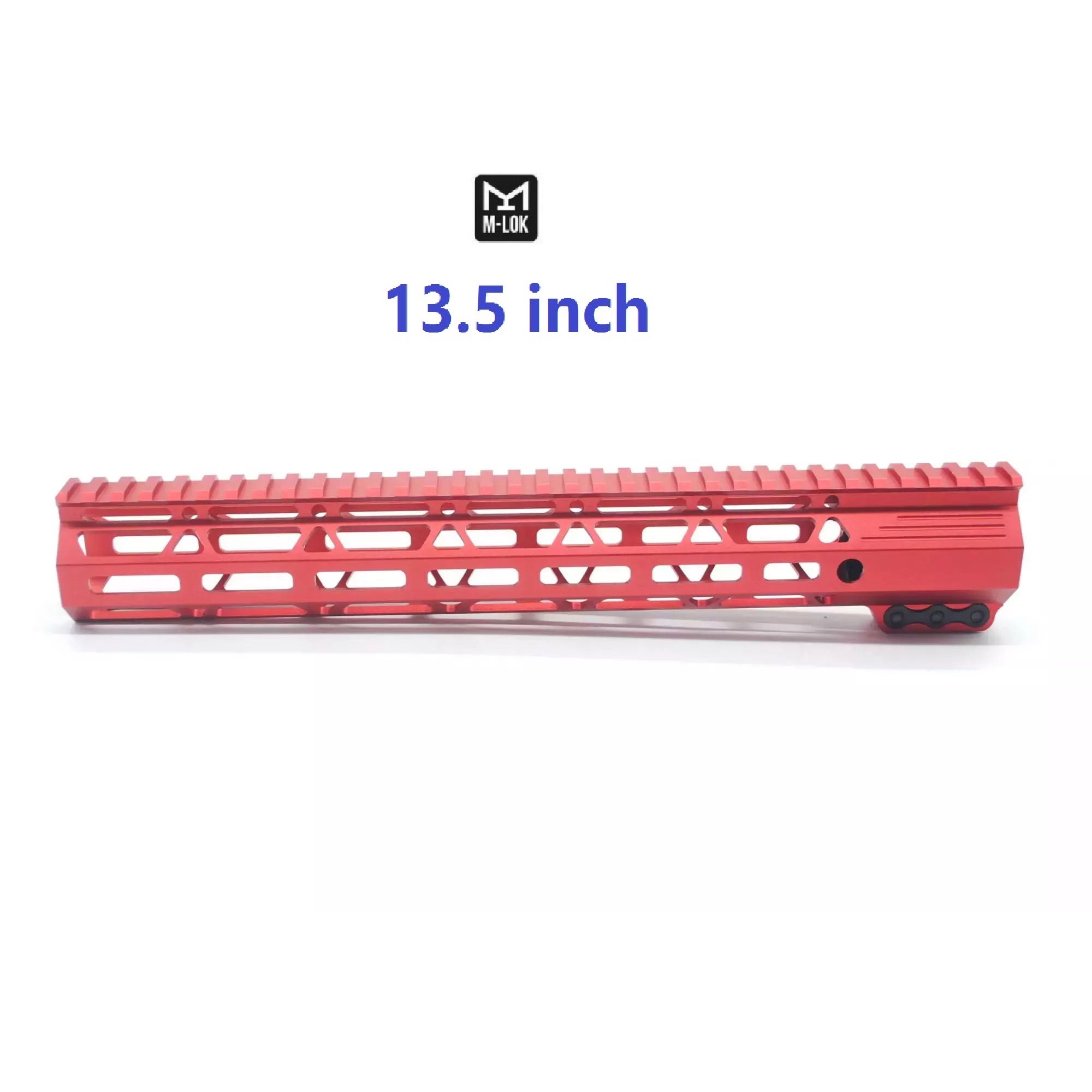 Trirock Clamp On Red Tactical 13.5 inch M-LOK handguard for AR15 M4 M16 ...
