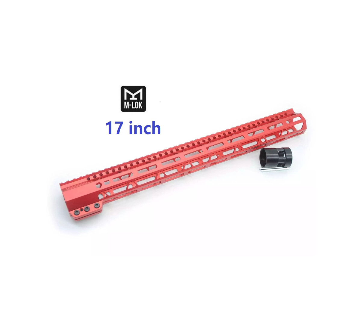 Trirock Clamp On Red Tactical 17 inch M-LOK handguard for AR15 M4 M16 ...
