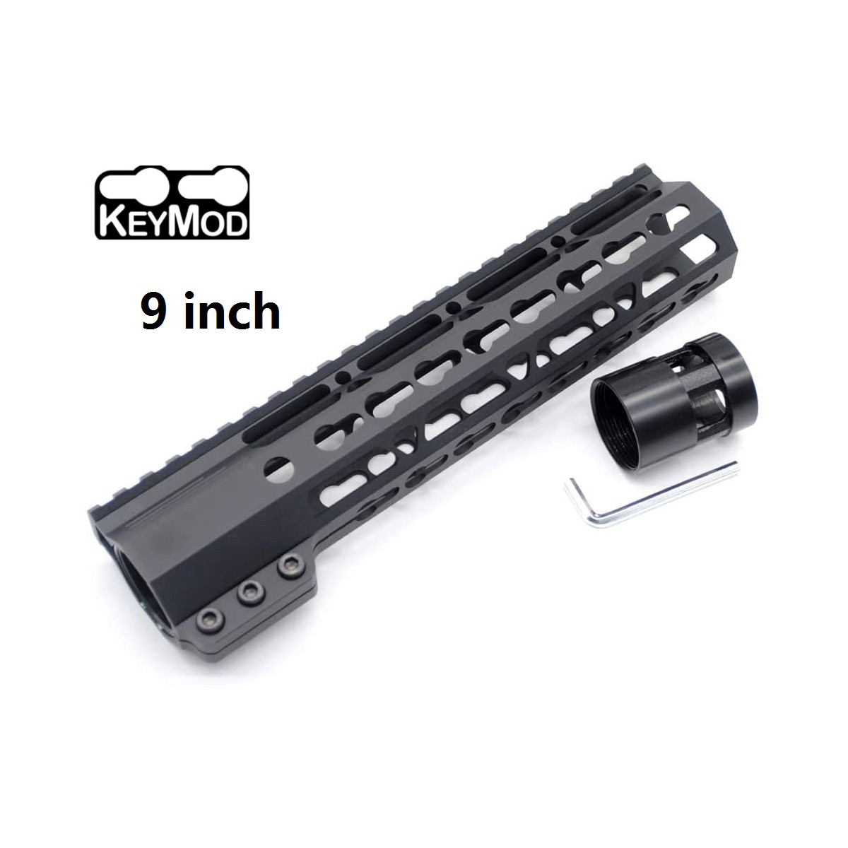 Trirock New Clamp On Black Tactical 9 inches Keymod handguard for AR15 ...