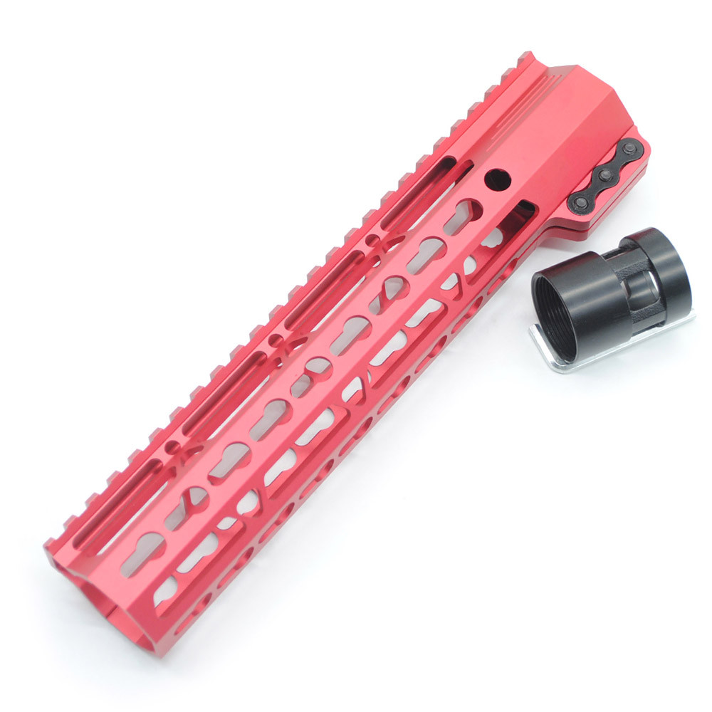Trirock Clamp On Red Tactical 10 inch Keymod handguard for AR15 M4 M16 ...