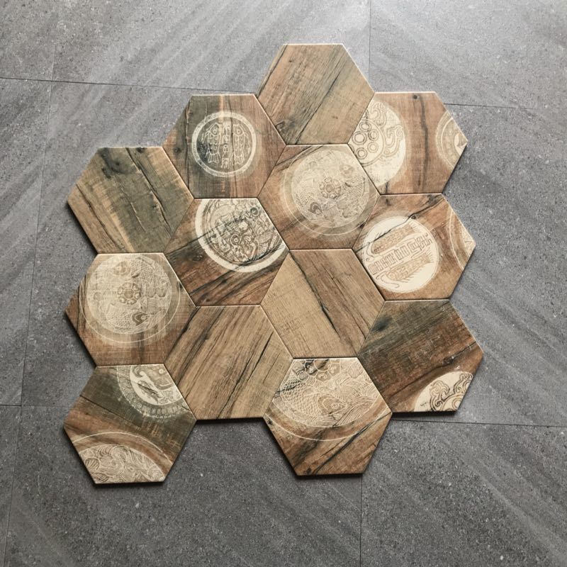 Customized Thickness 7mm-8mm Hand Painted Hexagon Tile | Hexagonal ...