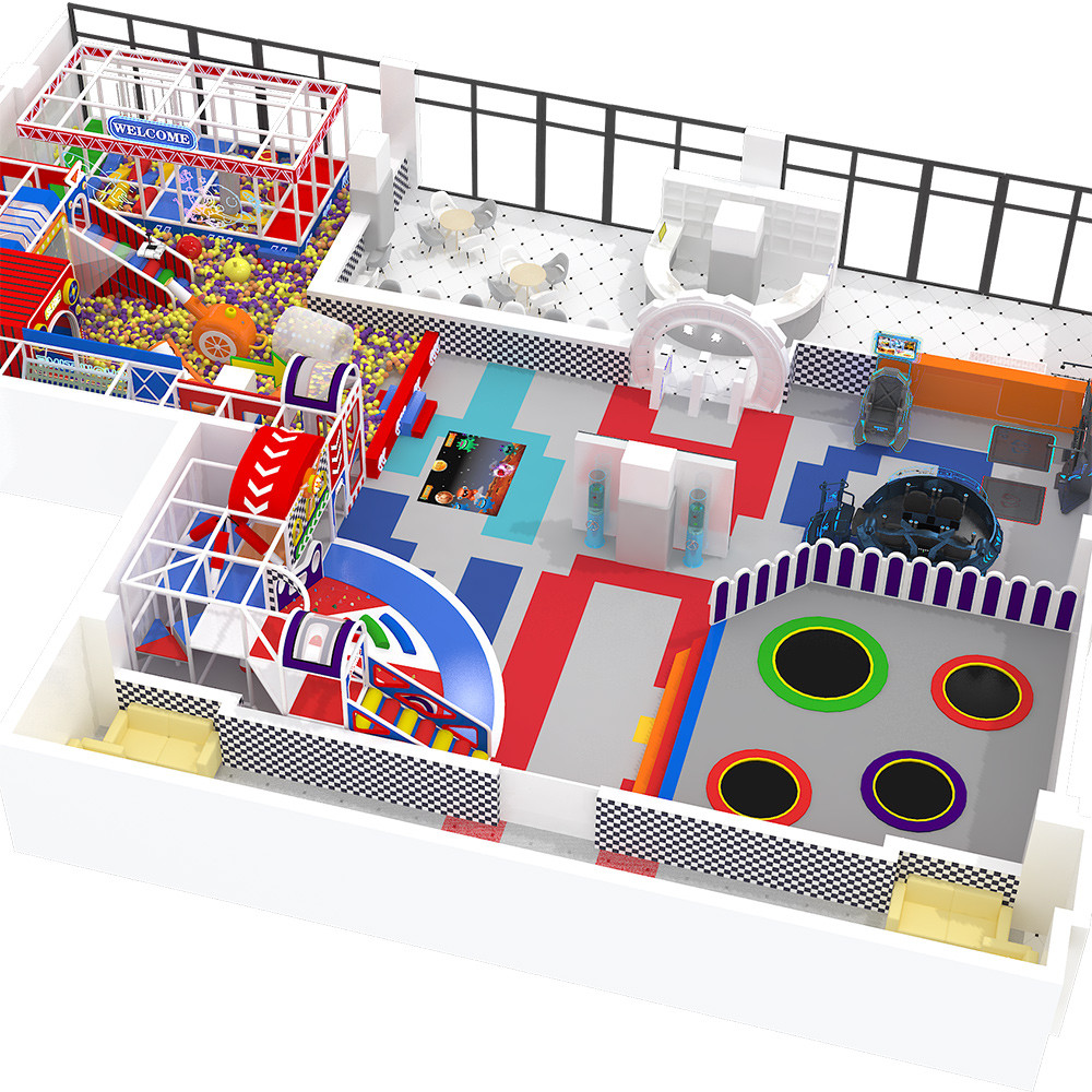 Pokiddo 500sqm senior colorful Indoor Complex Park with VR games in ...