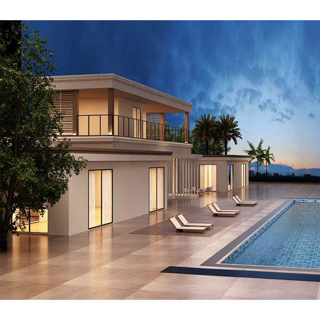 luxury prefabricated villa and steel house with modern design in ...