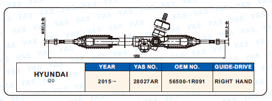 28027AR EPS Steering Gear / Steering Rack for HYUNDAI I20 56500-1R091 ...