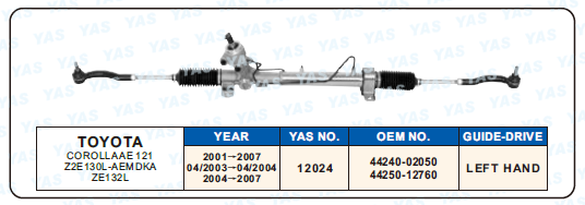 YAS YAS STEERING GEAR,STEERING RACK, HYDRAULIC STEERING RACK, MANUAL ...