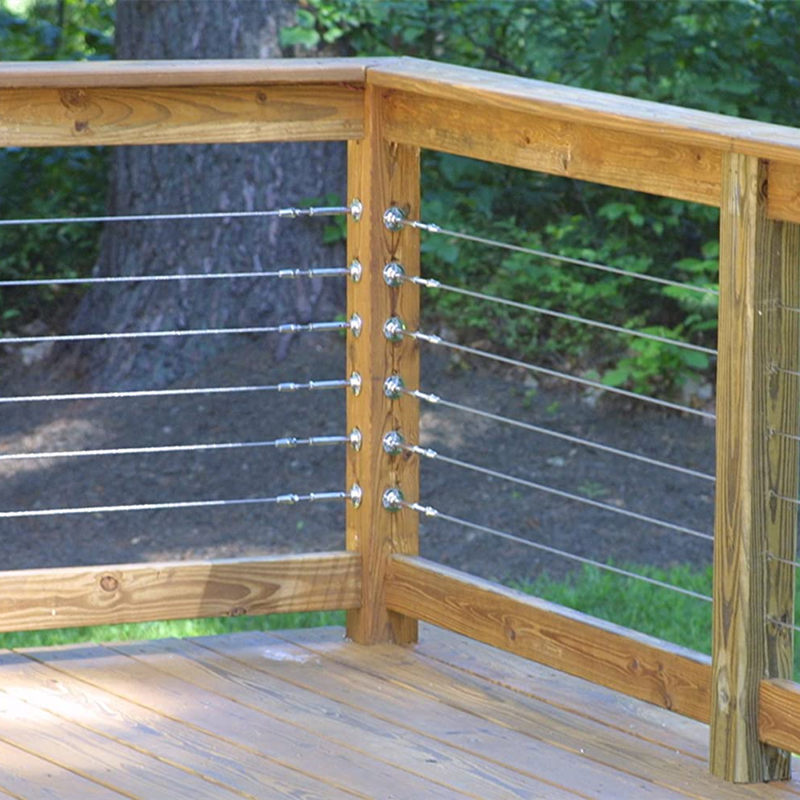 Cable Railing Hardware for Wood Posts | Timbertech Cable Rail Hardware ...