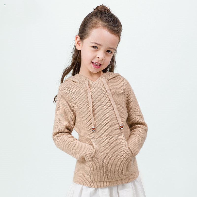 Custom design girl cashmere round neck special knit pattern dress ODM ...