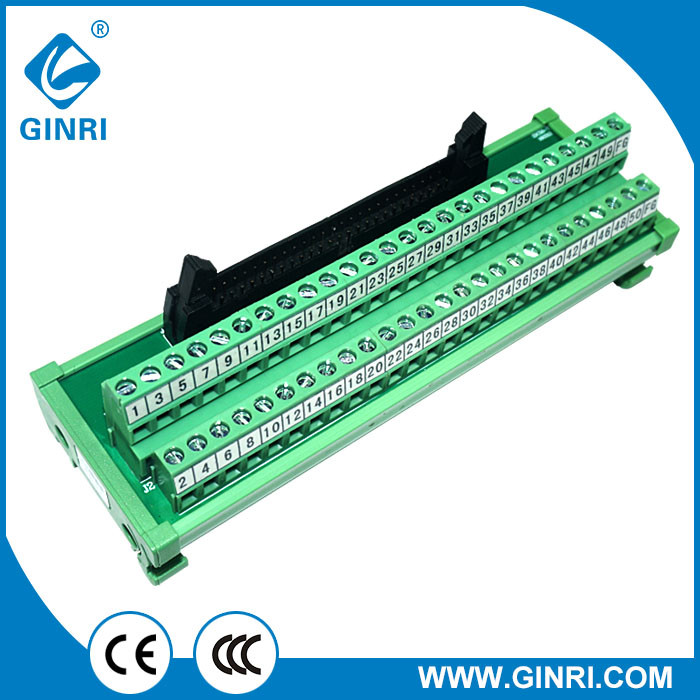 GINRI JR-50TBC Terminal Block Interface Modules 50P IDC Connector 2 ...