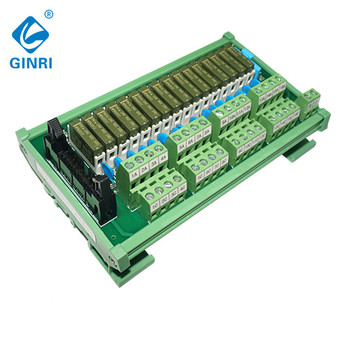 GINRI Relay Module Terminal Block JR-B16PC-F-FX/DC24V 16 Channel ...