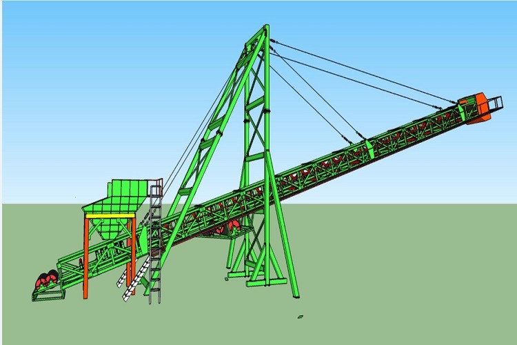 Cantilever belt conveyor for barge loading or stockpile design | Fixed ...
