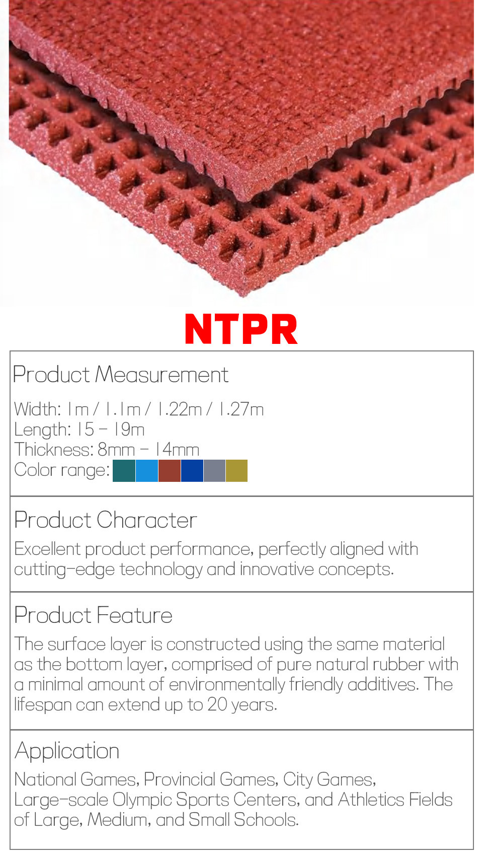 PREFABRICATED ENVIRONMENTAL RUBBER TRACK - NOVOTRACK